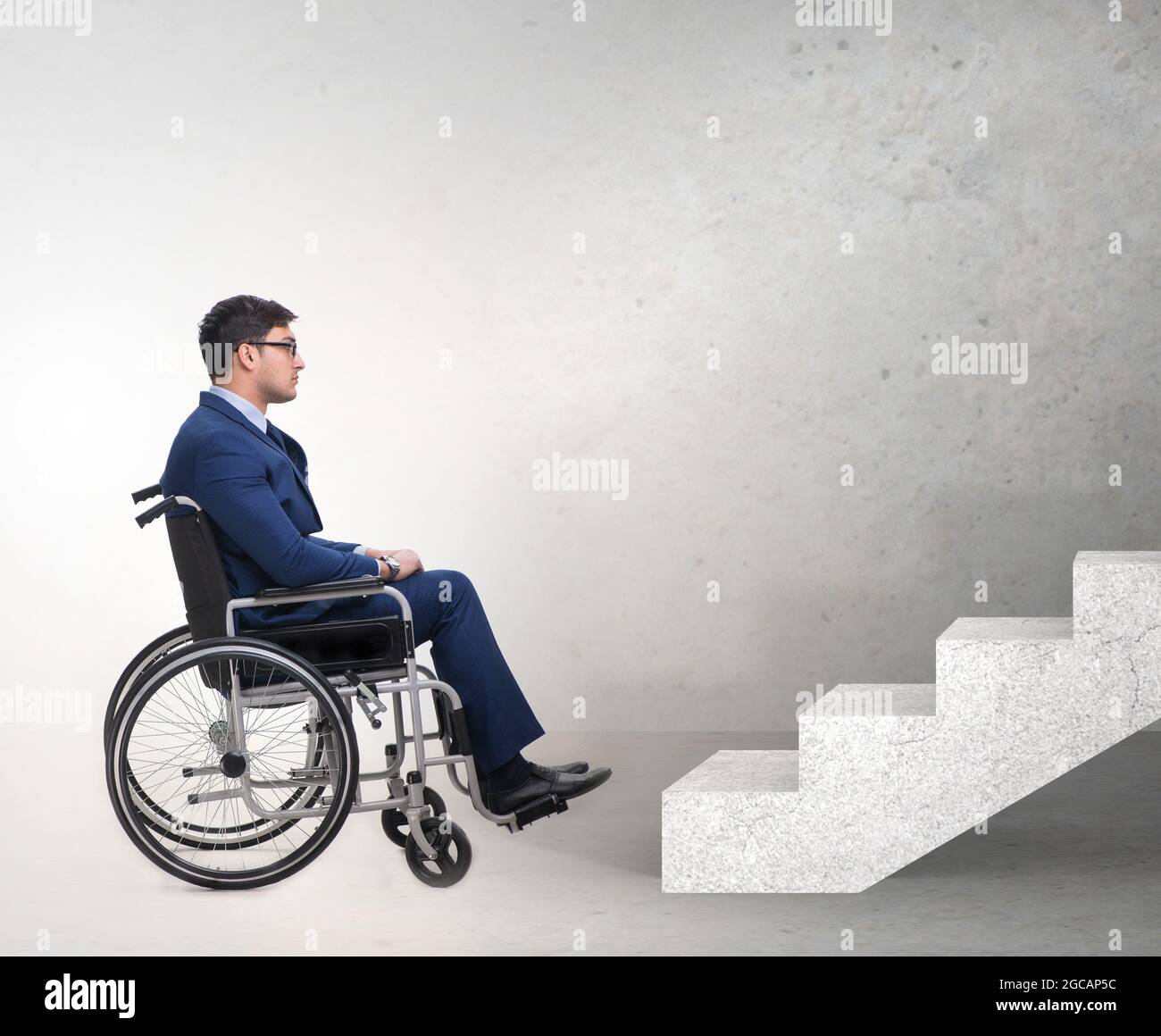 The accessibility concepth with wheelchair for disabled Stock Photo - Alamy