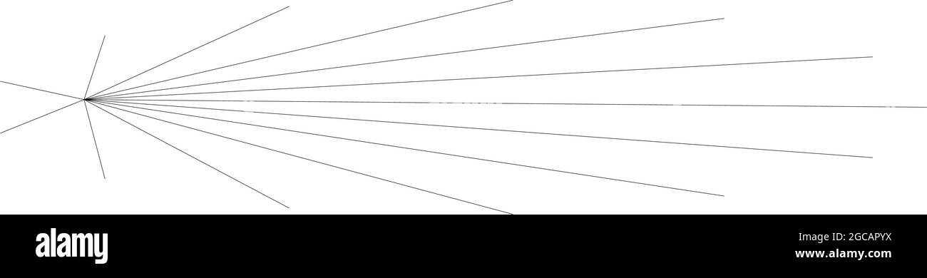 Eccentric radial ray, beam burst lines. Glitter, gleam, glisten effect ...