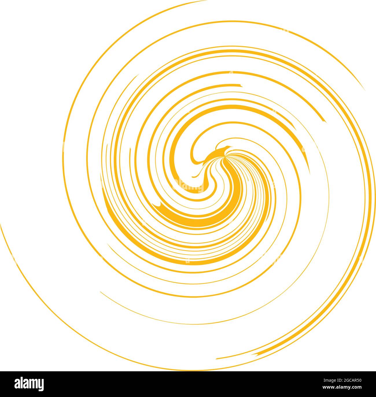 Curvy spiral, swirl and twirl element. Converging rotating radial ...