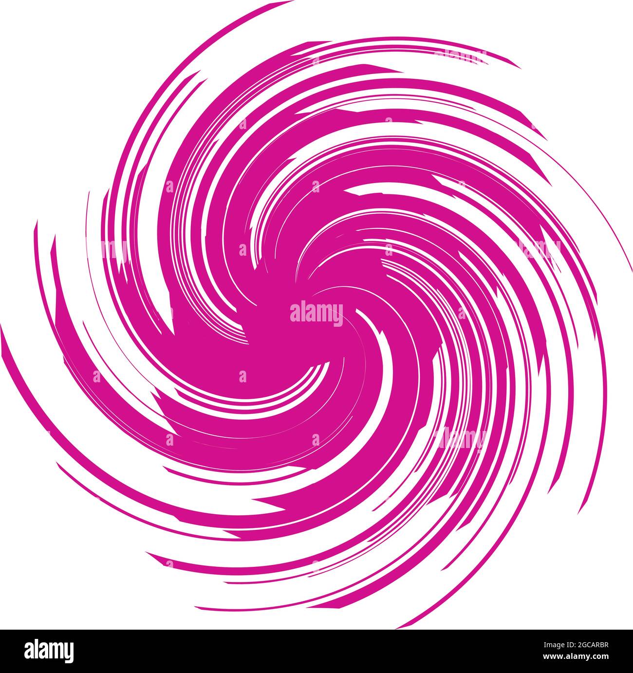 Curvy spiral, swirl and twirl element. Converging rotating radial ...