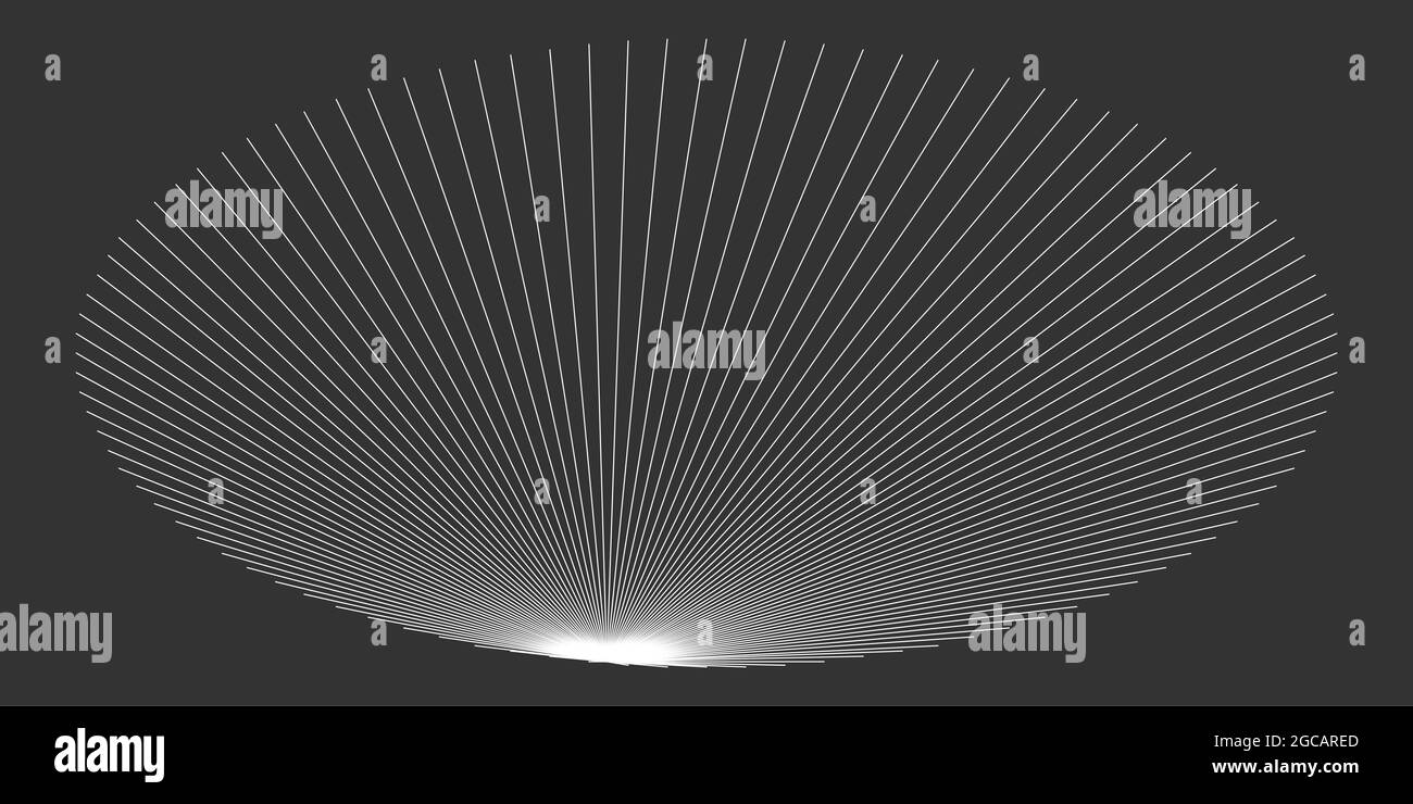Eccentric radial ray, beam burst lines. Glitter, gleam, glisten effect ...