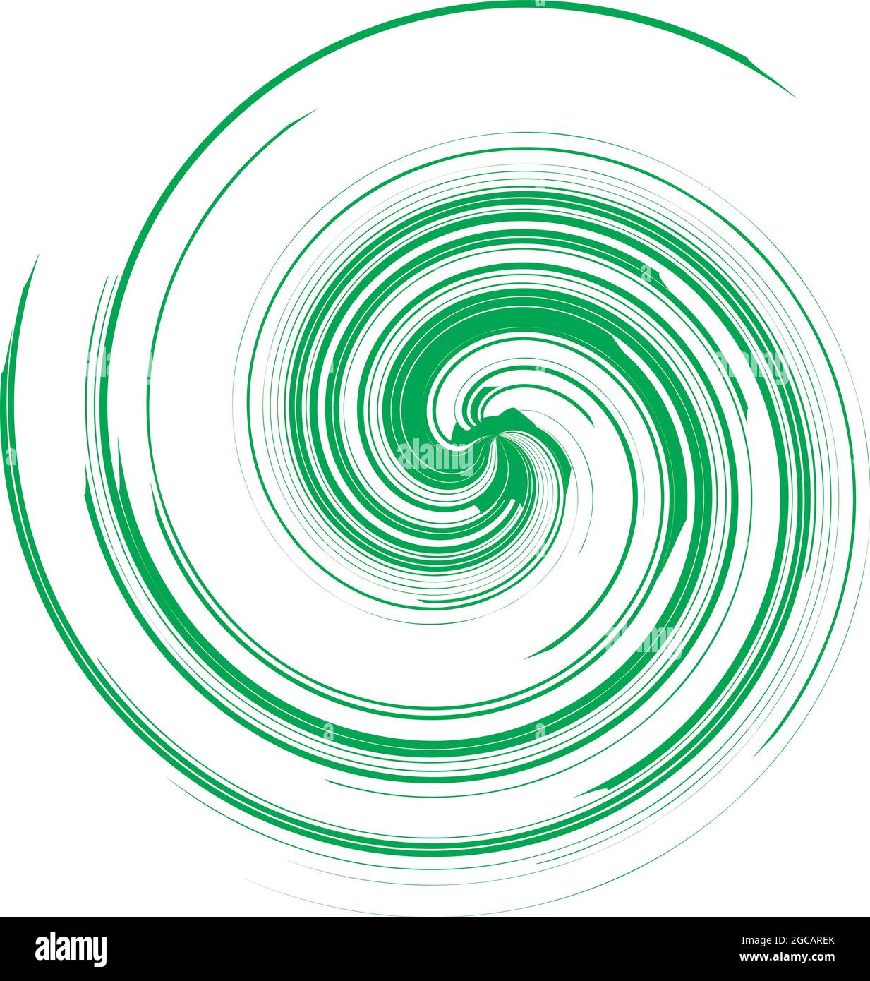 Curvy spiral, swirl and twirl element. Converging rotating radial ...