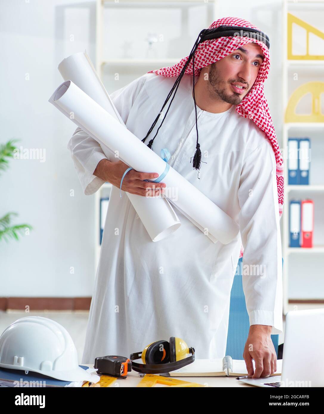 The arab engineer working on new project Stock Photo - Alamy