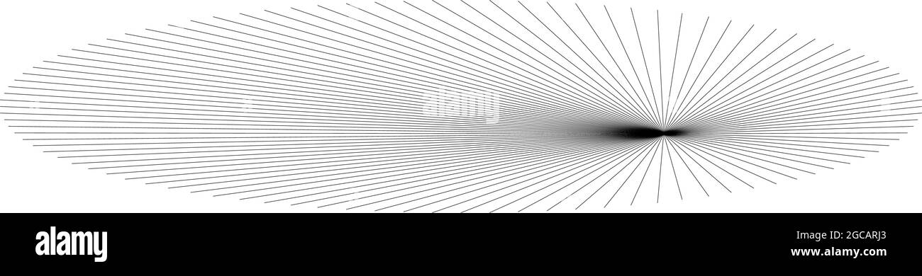 Eccentric radial ray, beam burst lines. Glitter, gleam, glisten effect ...