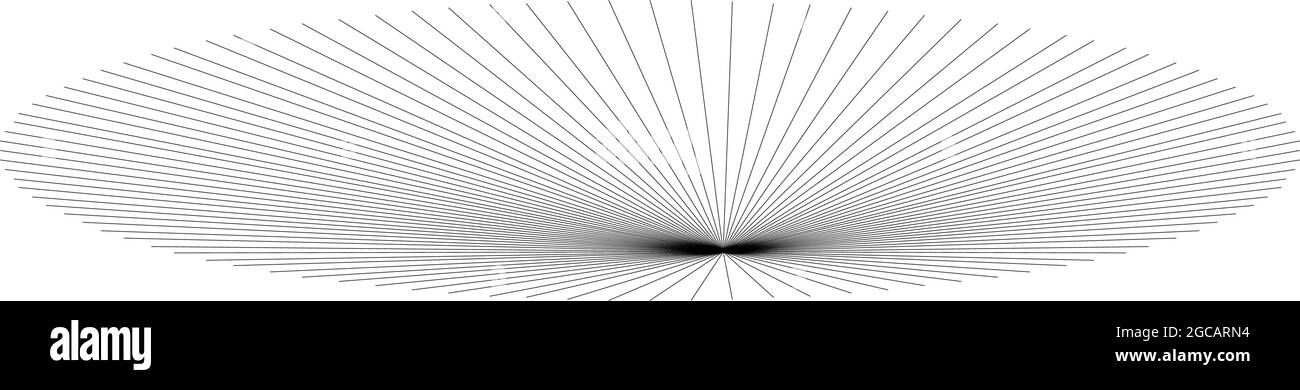 Eccentric radial ray, beam burst lines. Glitter, gleam, glisten effect ...