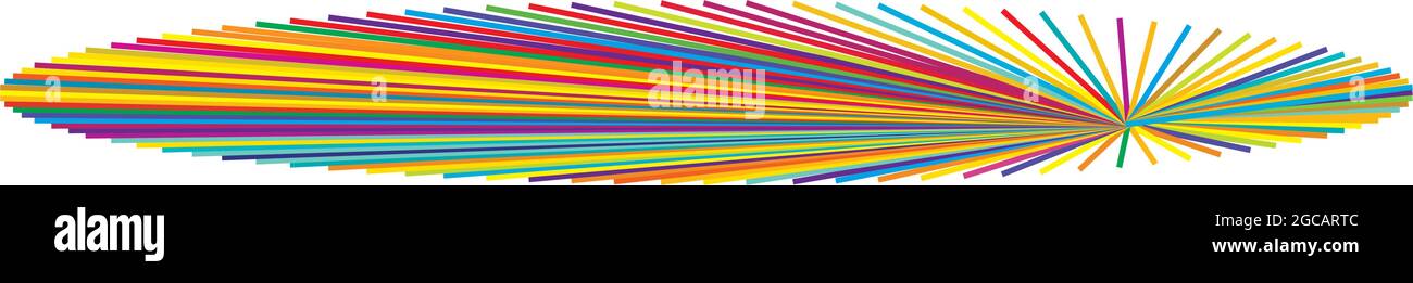 Colorful radiating, radial burst, comic action effect lines, stripes ...