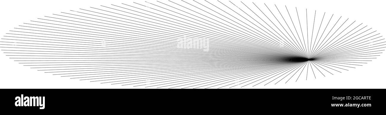 Eccentric radial ray, beam burst lines. Glitter, gleam, glisten effect ...