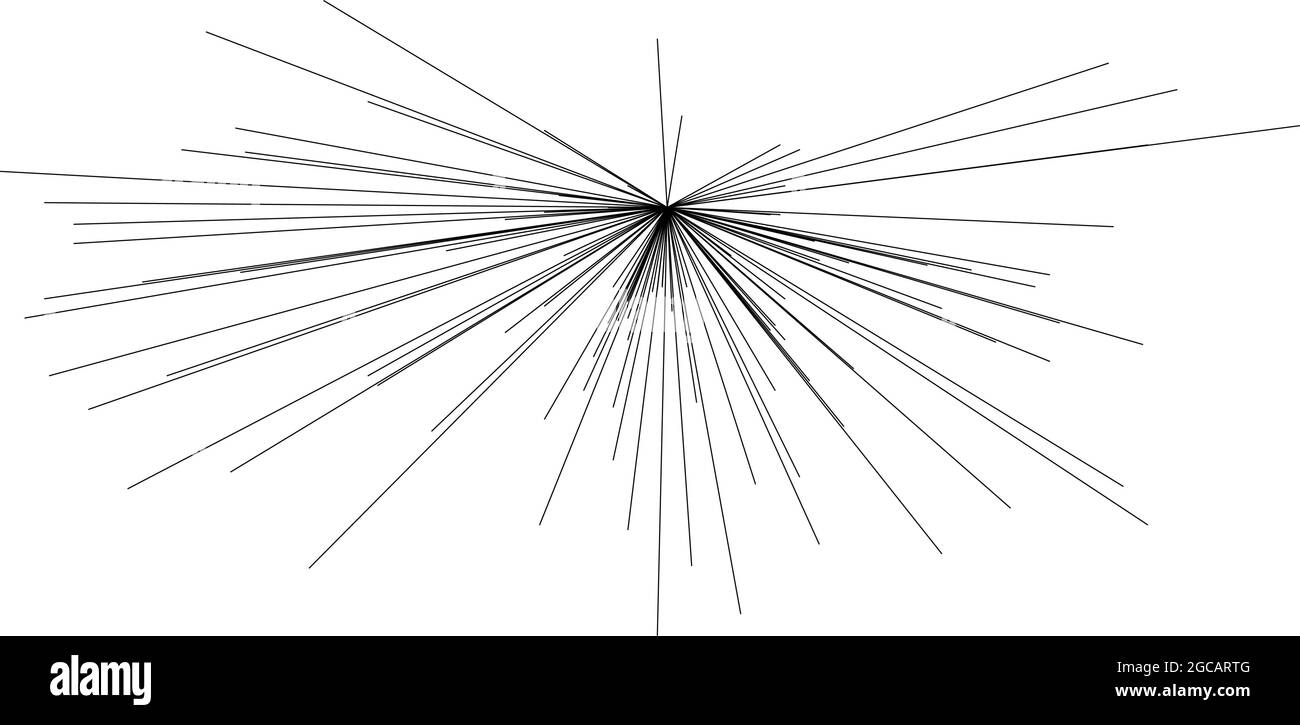 Eccentric radial ray, beam burst lines. Glitter, gleam, glisten effect ...
