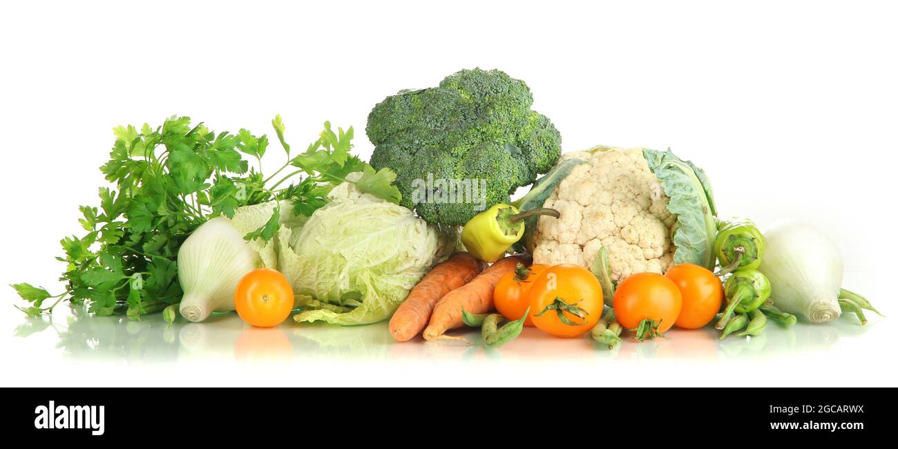 Fresh vegetables isolated on white Stock Photo - Alamy