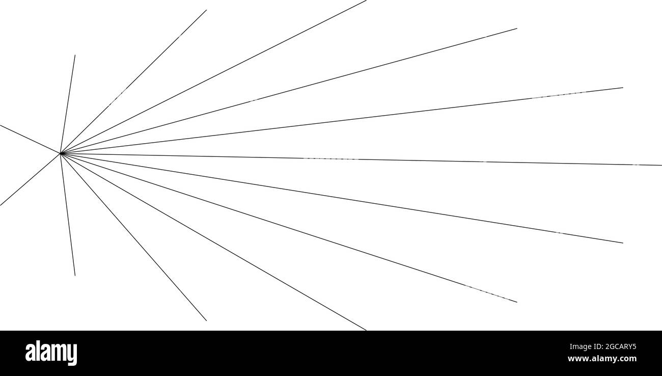 Eccentric radial ray, beam burst lines. Glitter, gleam, glisten effect ...
