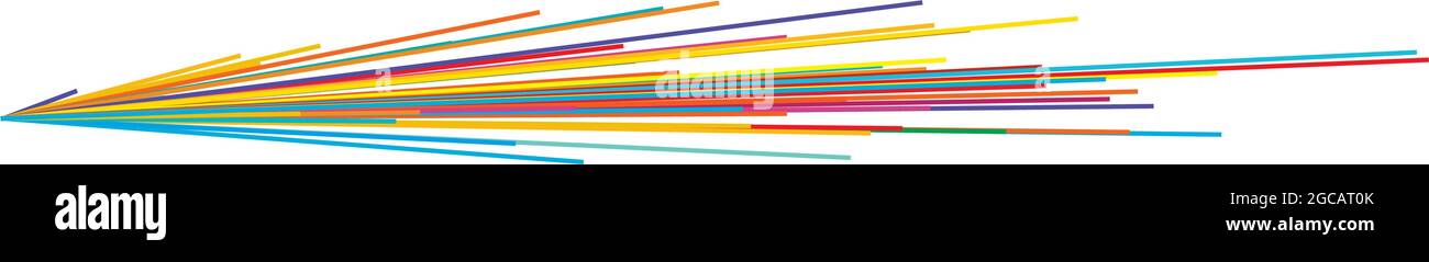 Colorful radiating, radial burst, comic action effect lines, stripes ...