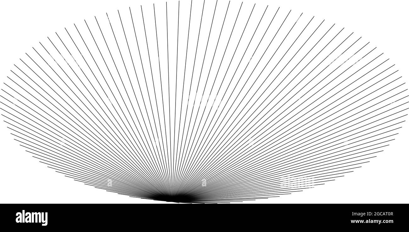 Eccentric radial ray, beam burst lines. Glitter, gleam, glisten effect ...