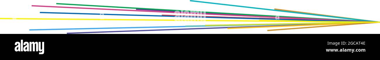 Colorful radiating, radial burst, comic action effect lines, stripes ...