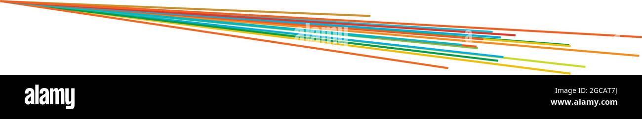 Colorful radiating, radial burst, comic action effect lines, stripes ...
