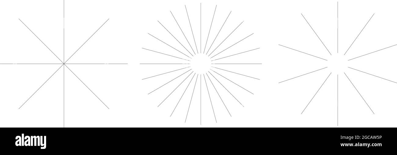Radial, radiating, burst circular lines, stripes element. Starburst ...