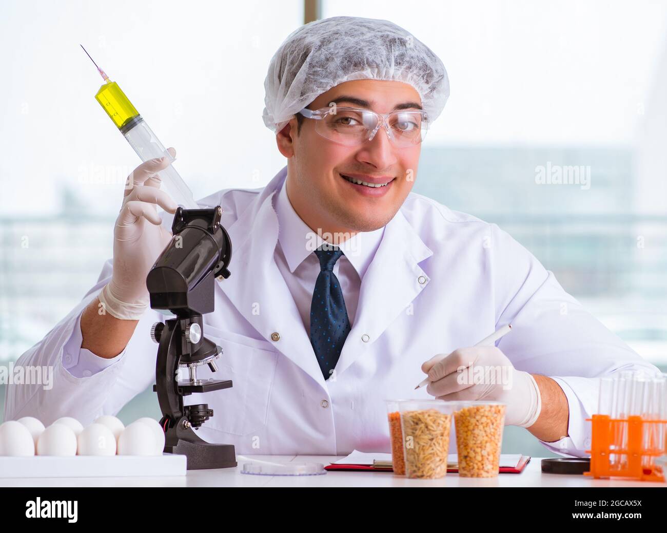 The nutrition expert testing food products in lab Stock Photo - Alamy