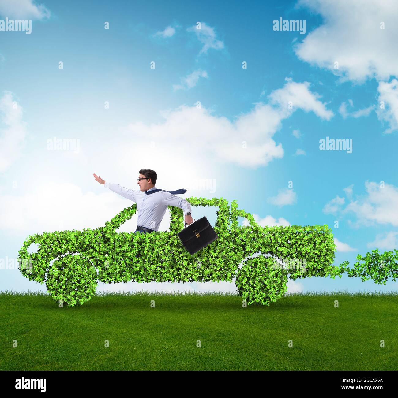 The concept of clean fuel and eco friendly cars Stock Photo - Alamy