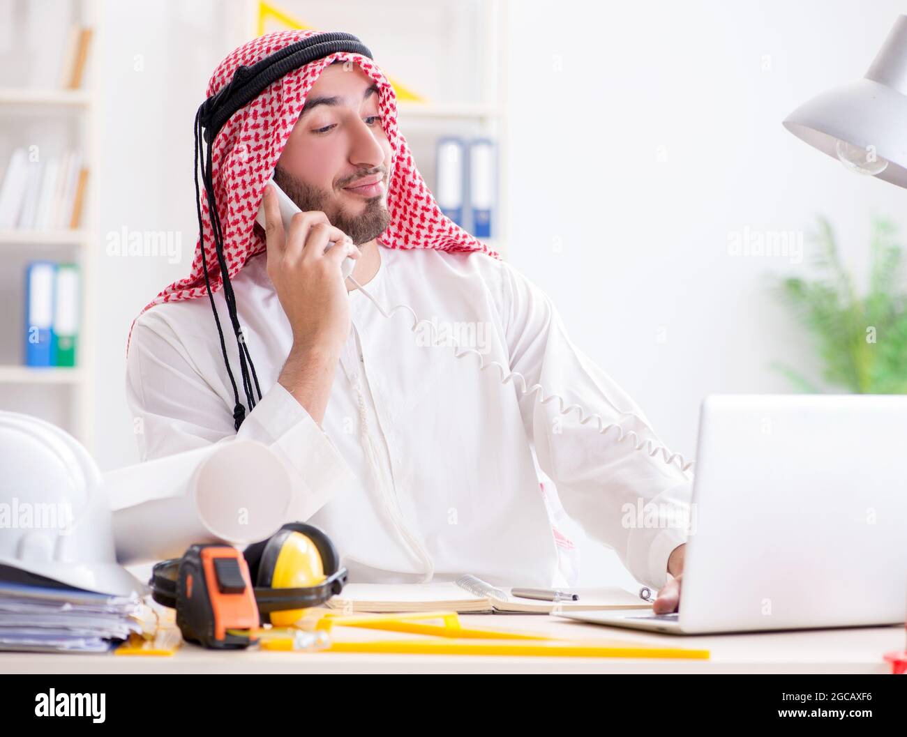 The arab engineer working on new project Stock Photo - Alamy