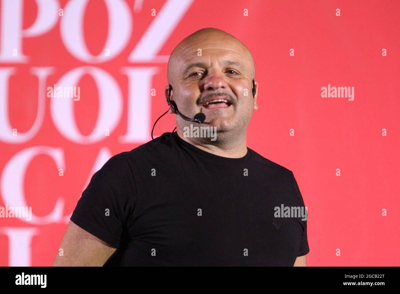 Pozzuoli, Italy. 06th Aug, 2021. Peppe Iodice, comedian and actor ...