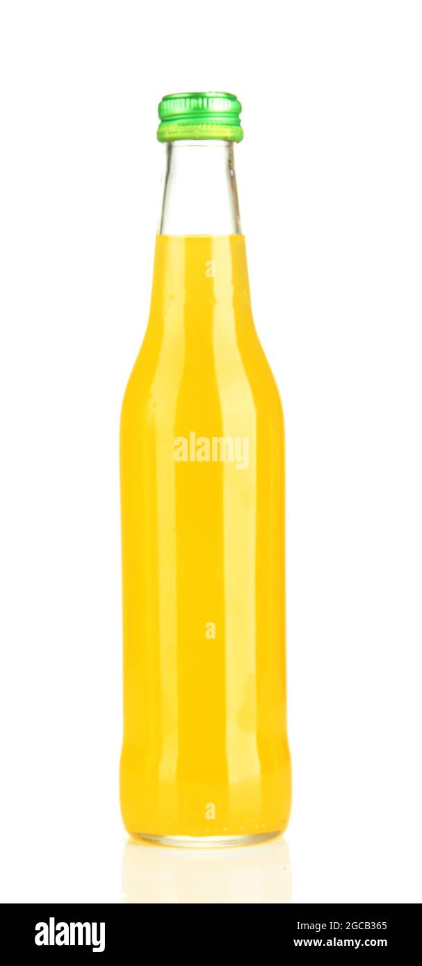 Bottle with tasty drink, isolated on white Stock Photo - Alamy