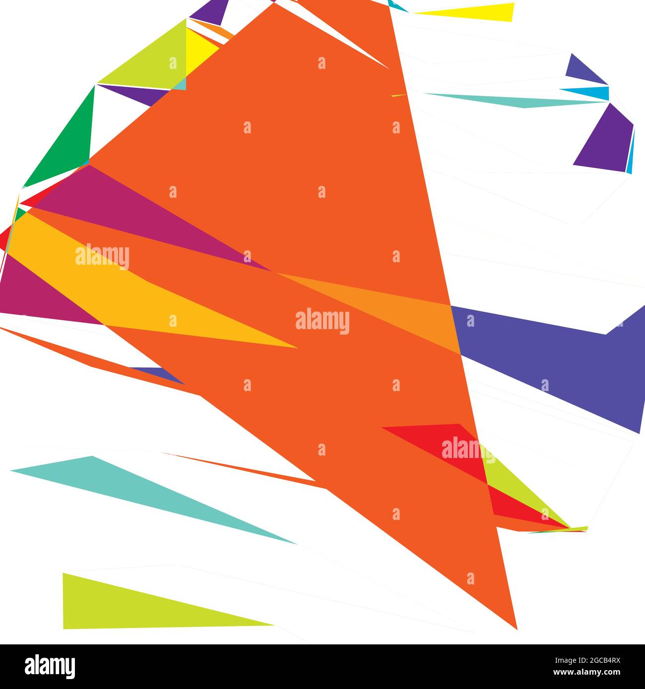 Random geometric abstract art element. Shattered texture – stock vector ...