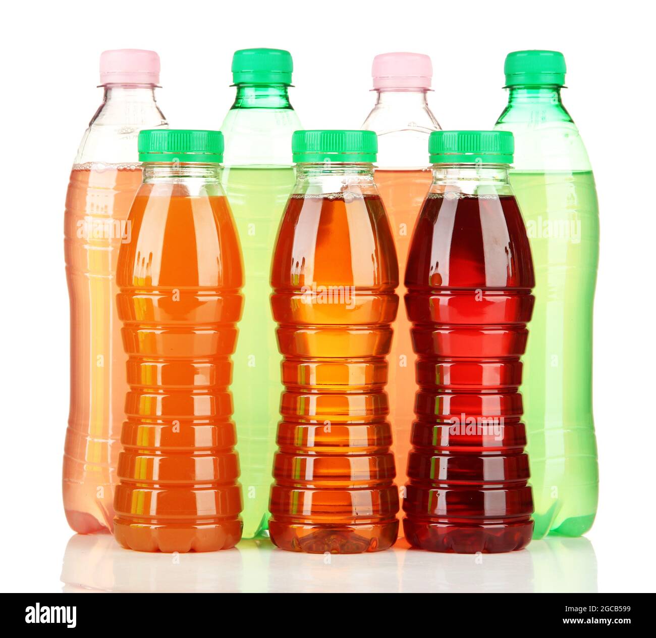 Bottles with tasty drinks, isolated on white Stock Photo - Alamy