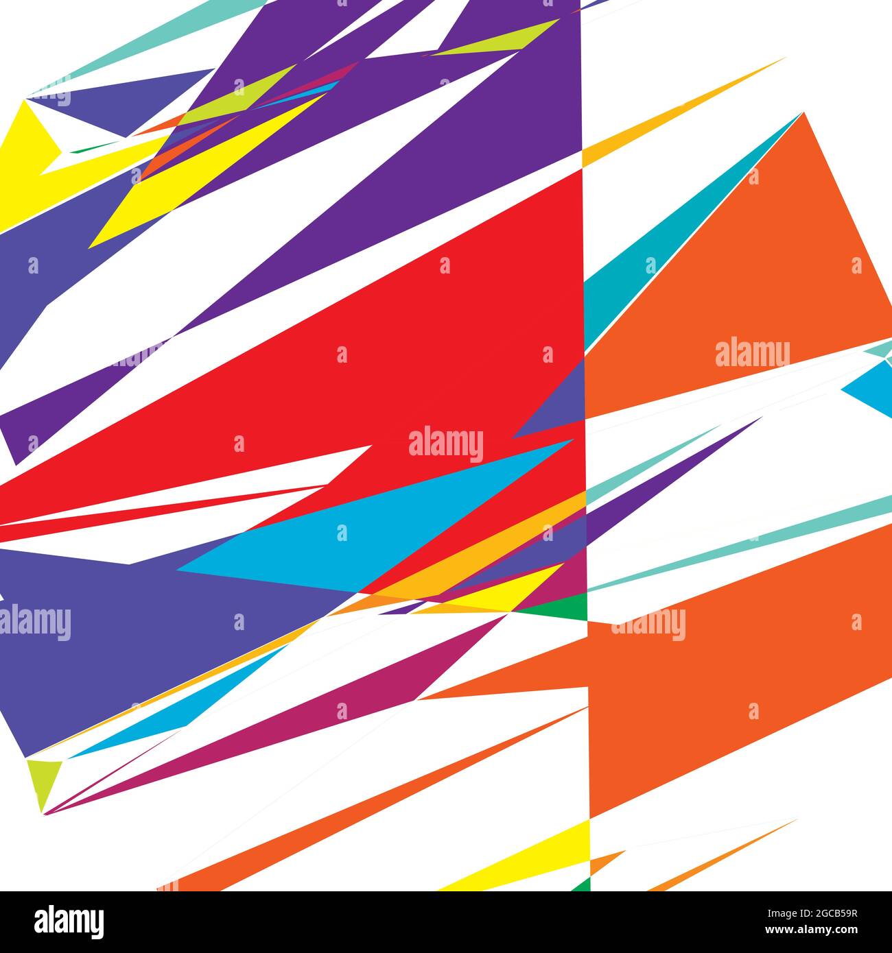 Random geometric abstract art element. Shattered texture – stock vector ...