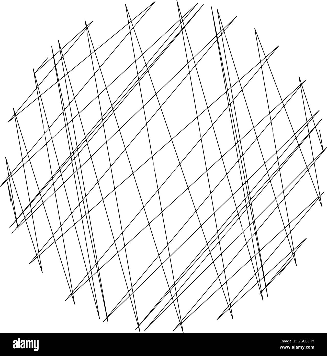 Geometric crisscross, zigzag, edgy lines element. Wavy, waving random ...