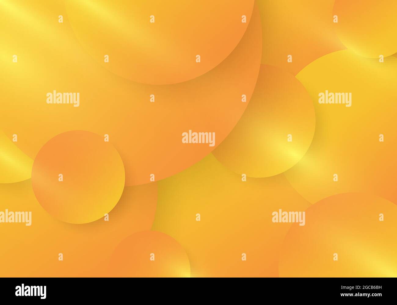 Abstract yellow and orange gradient color circles pattern with lighting ...