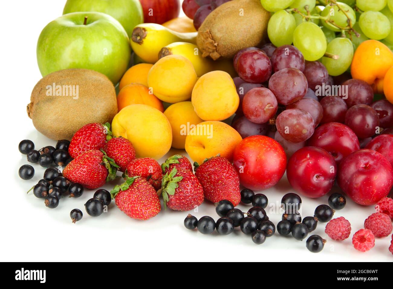 Fresh fruits and berries close up Stock Photo - Alamy