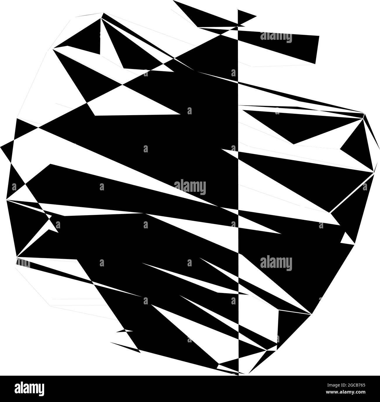 Random geometric abstract art element. Shattered texture – stock vector ...