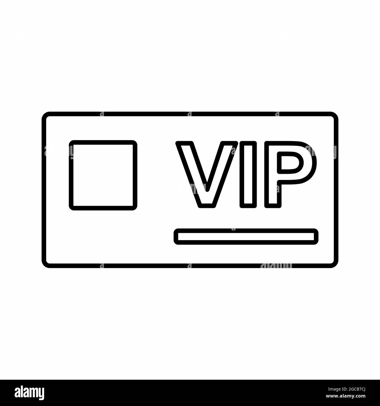 Vector Graphic of VIP Card - Line Style - simple illustration. Editable ...