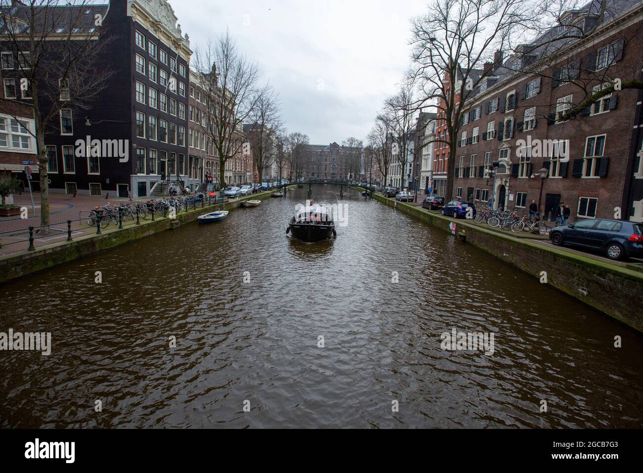 Canal in Amsterdam, Holland, Netherlands Stock Photo - Alamy