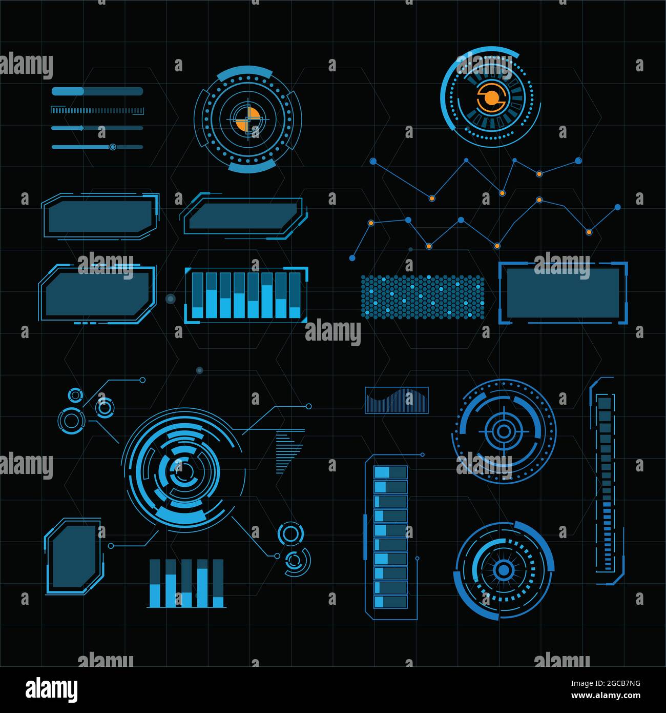 Futuristic user interface illustration design template Stock Vector ...