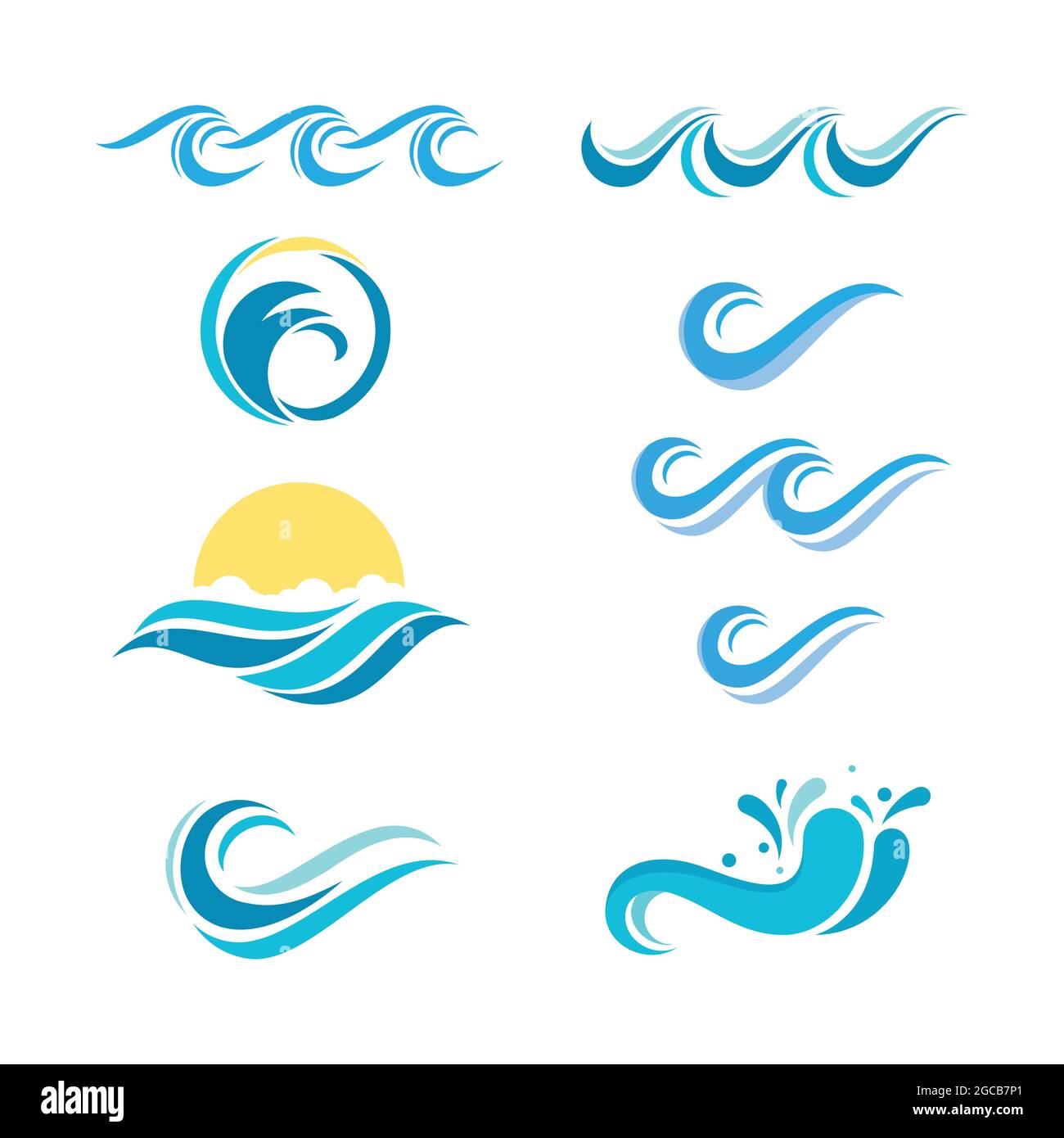 Water wave icon vector illustration design template Stock Vector Image ...