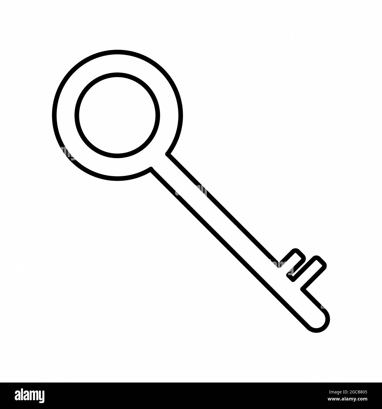 Vector Graphic of Key - Line Style - simple illustration. Editable ...