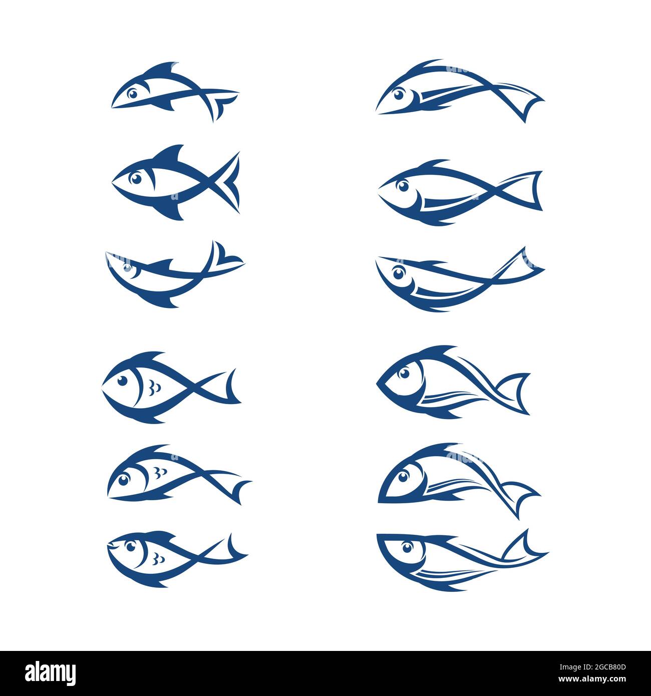 Fish logo template. Creative vector symbol Stock Vector Image & Art - Alamy