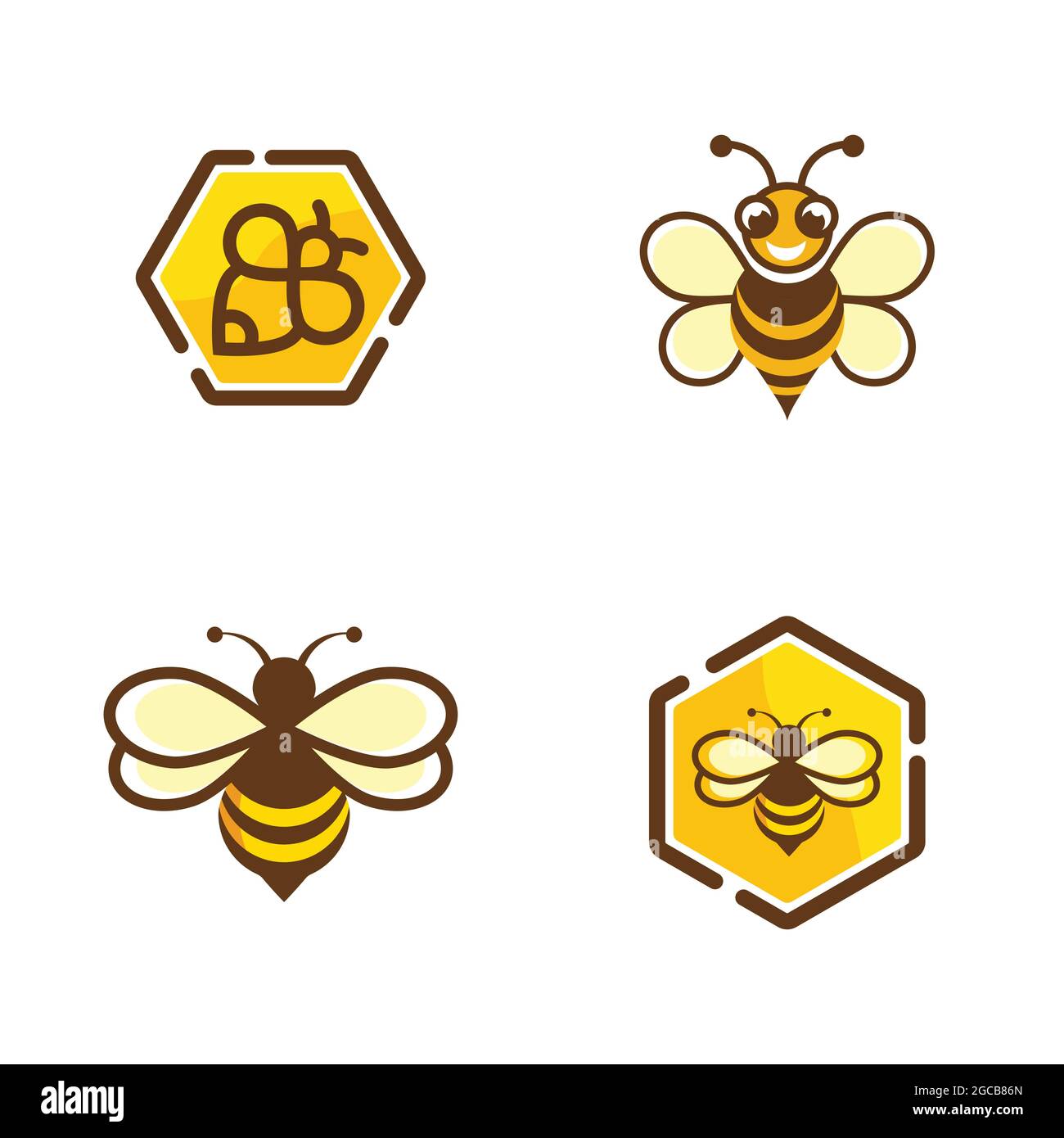 Bee vector icon illustration design template Stock Vector Image & Art ...