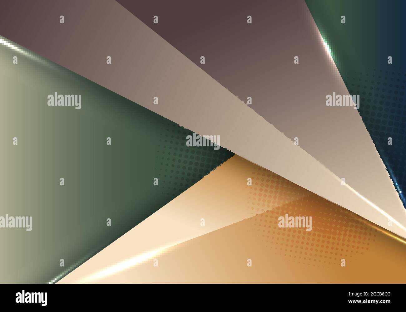 3D modern abstract template geometric with lighting with halftone ...