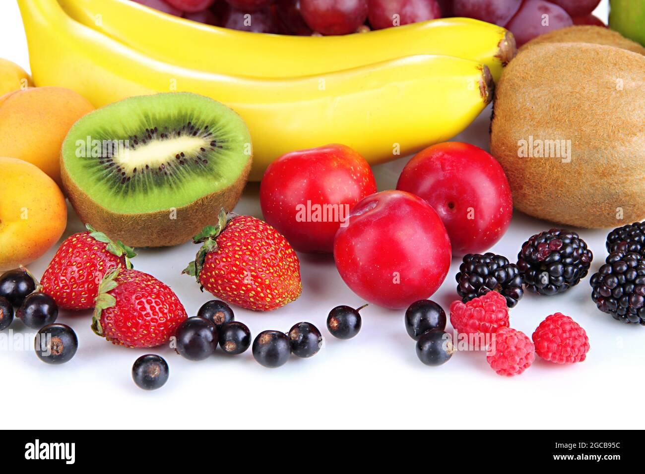 Fresh fruits and berries close up Stock Photo - Alamy