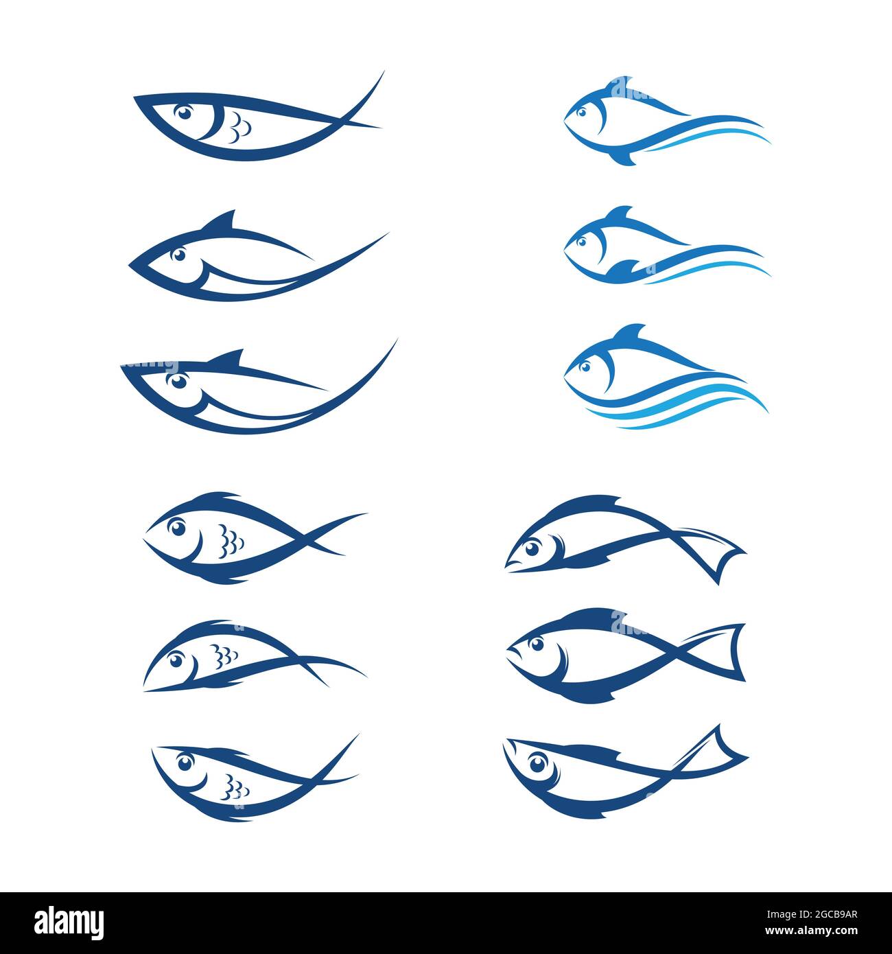 Fish logo template. Creative vector symbol Stock Vector Image & Art - Alamy