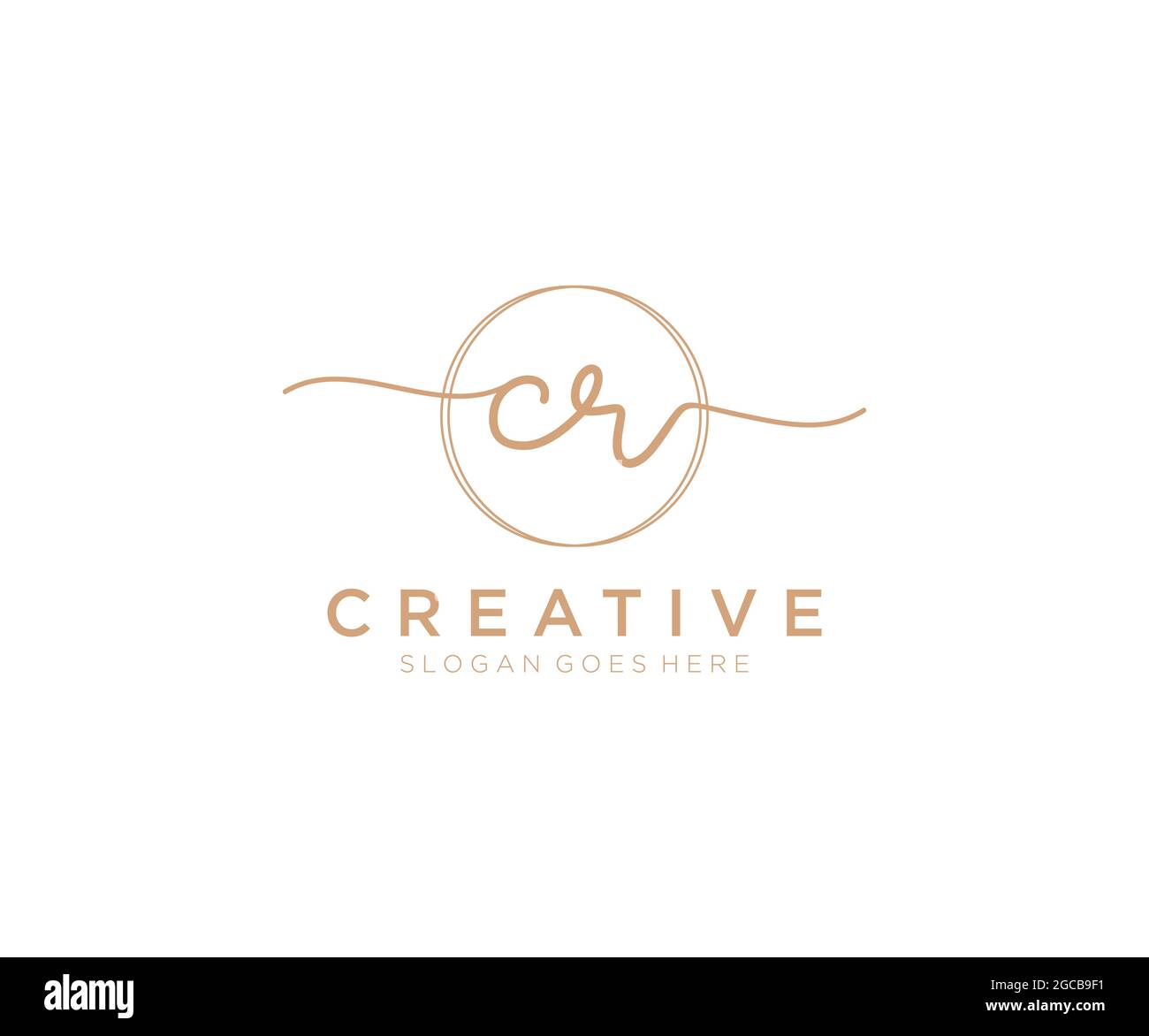 CR Feminine logo beauty monogram and elegant logo design, handwriting ...