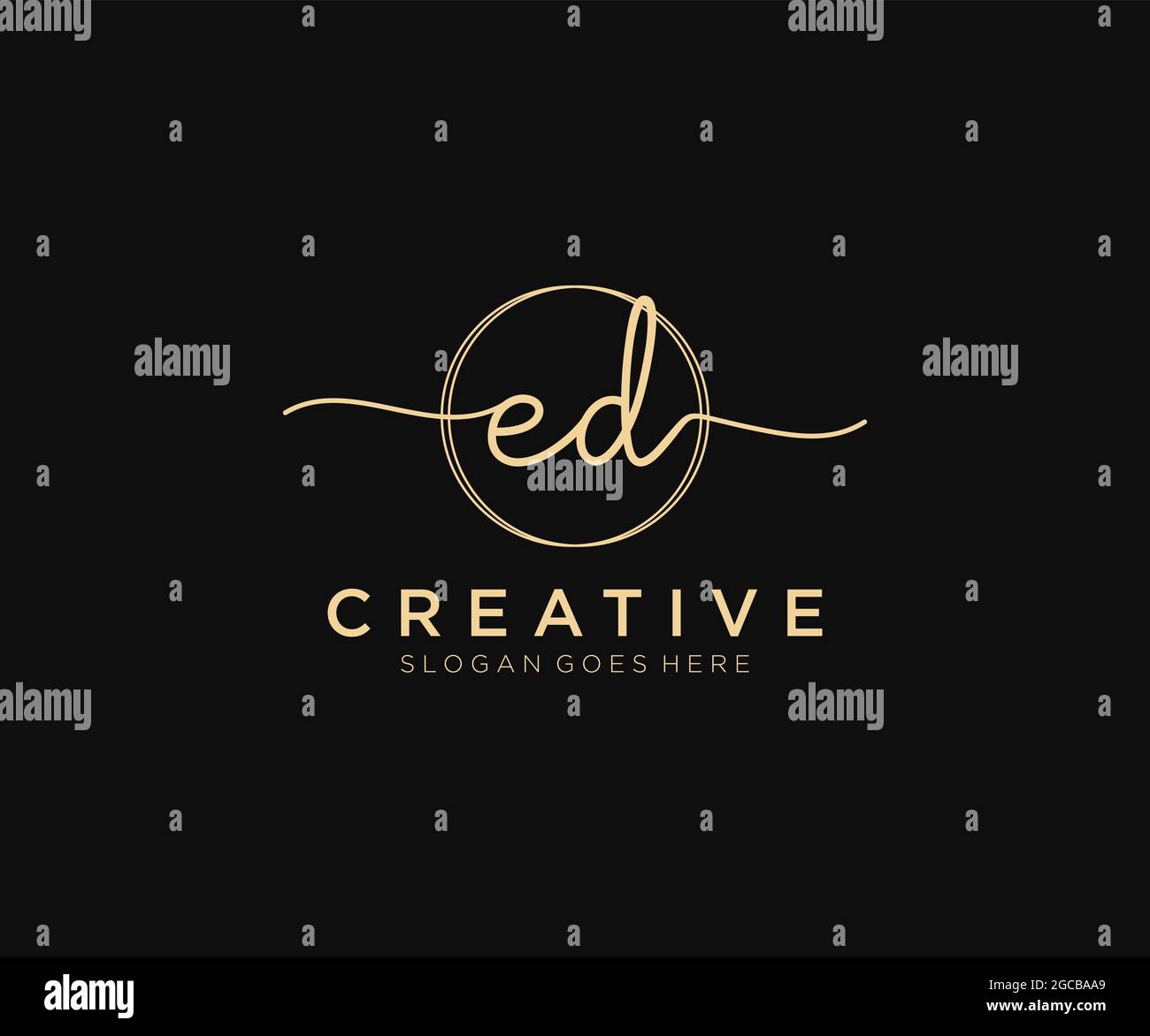 Ed minimal logo design hi-res stock photography and images - Alamy
