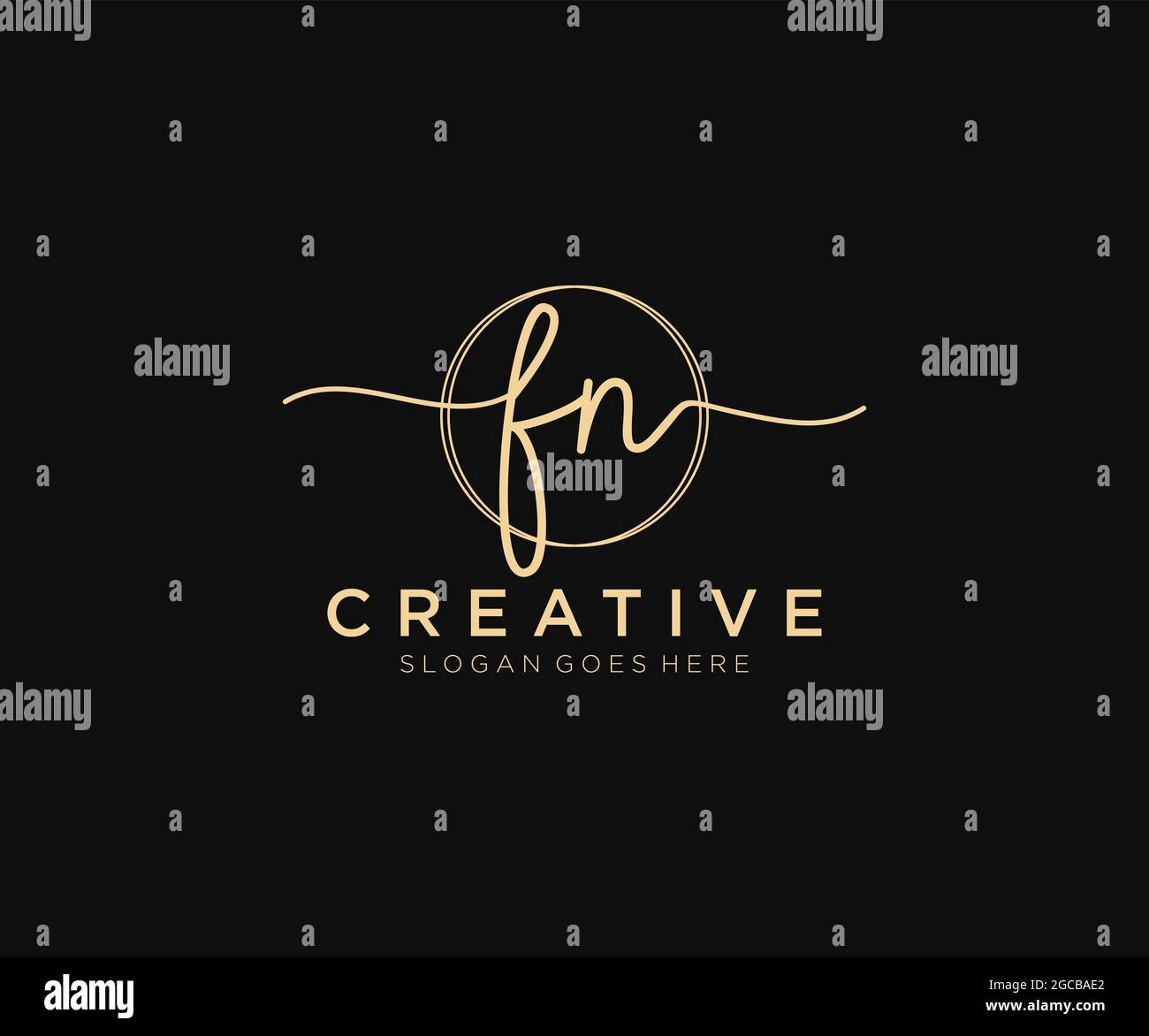 Fn minimal logo Stock Vector Images - Alamy