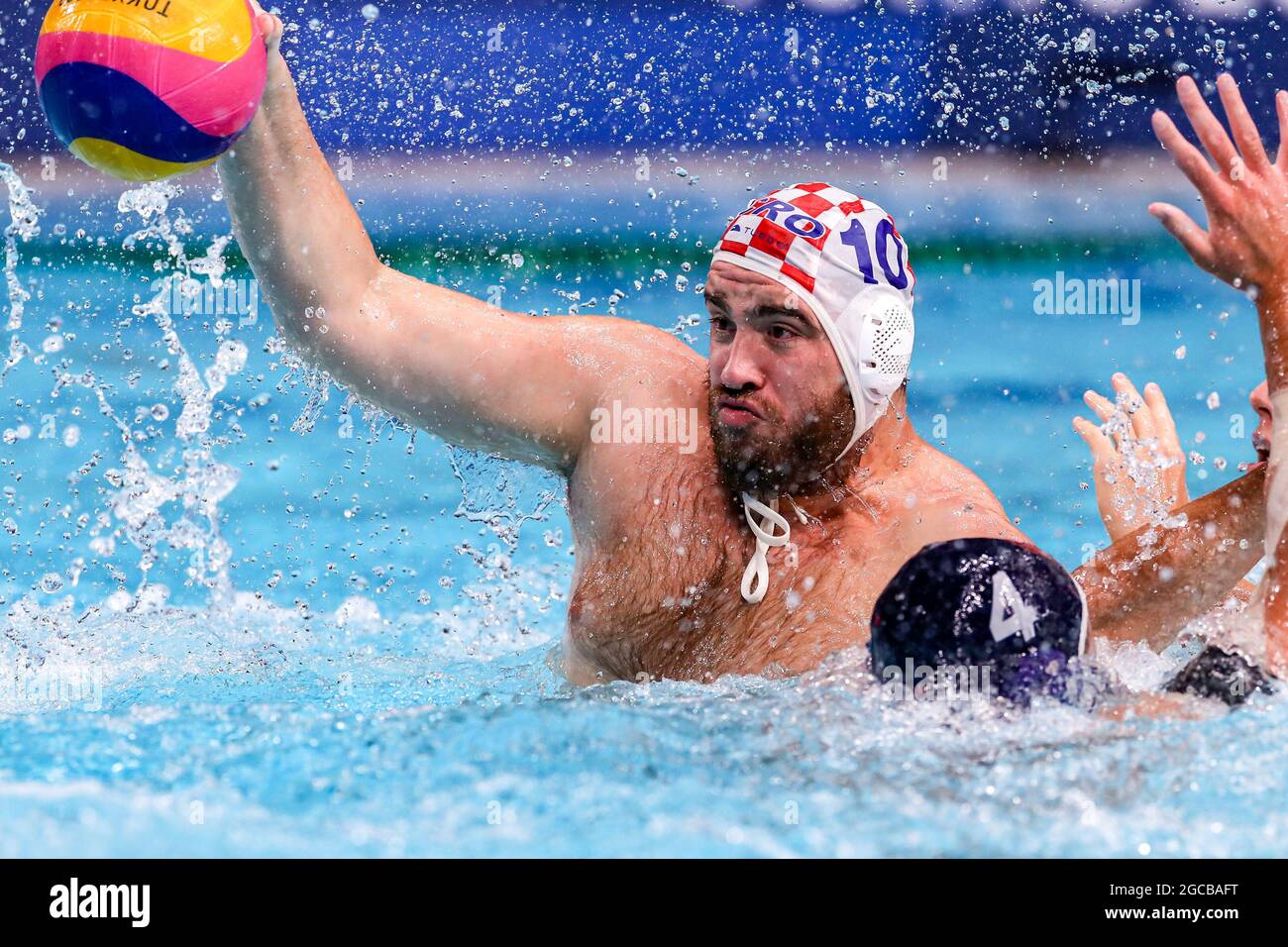 TOKYO, JAPAN - AUGUST 8: Josip Vrlic of Croatia, Alex Obert of United ...