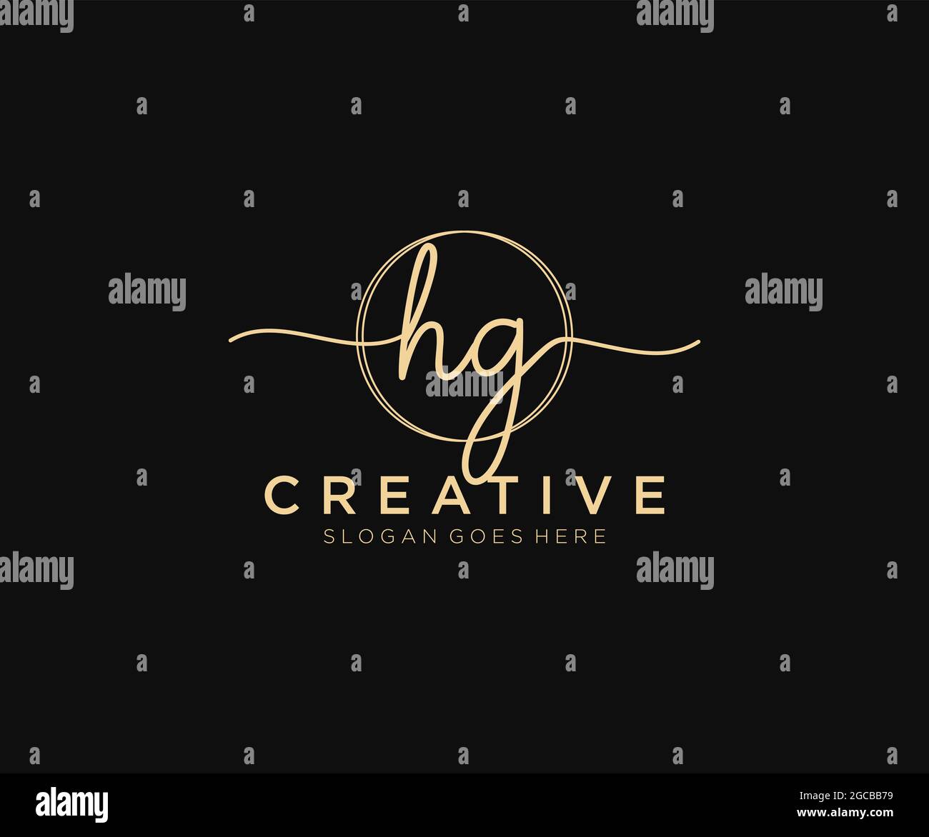 Hg initials logo hi-res stock photography and images - Alamy