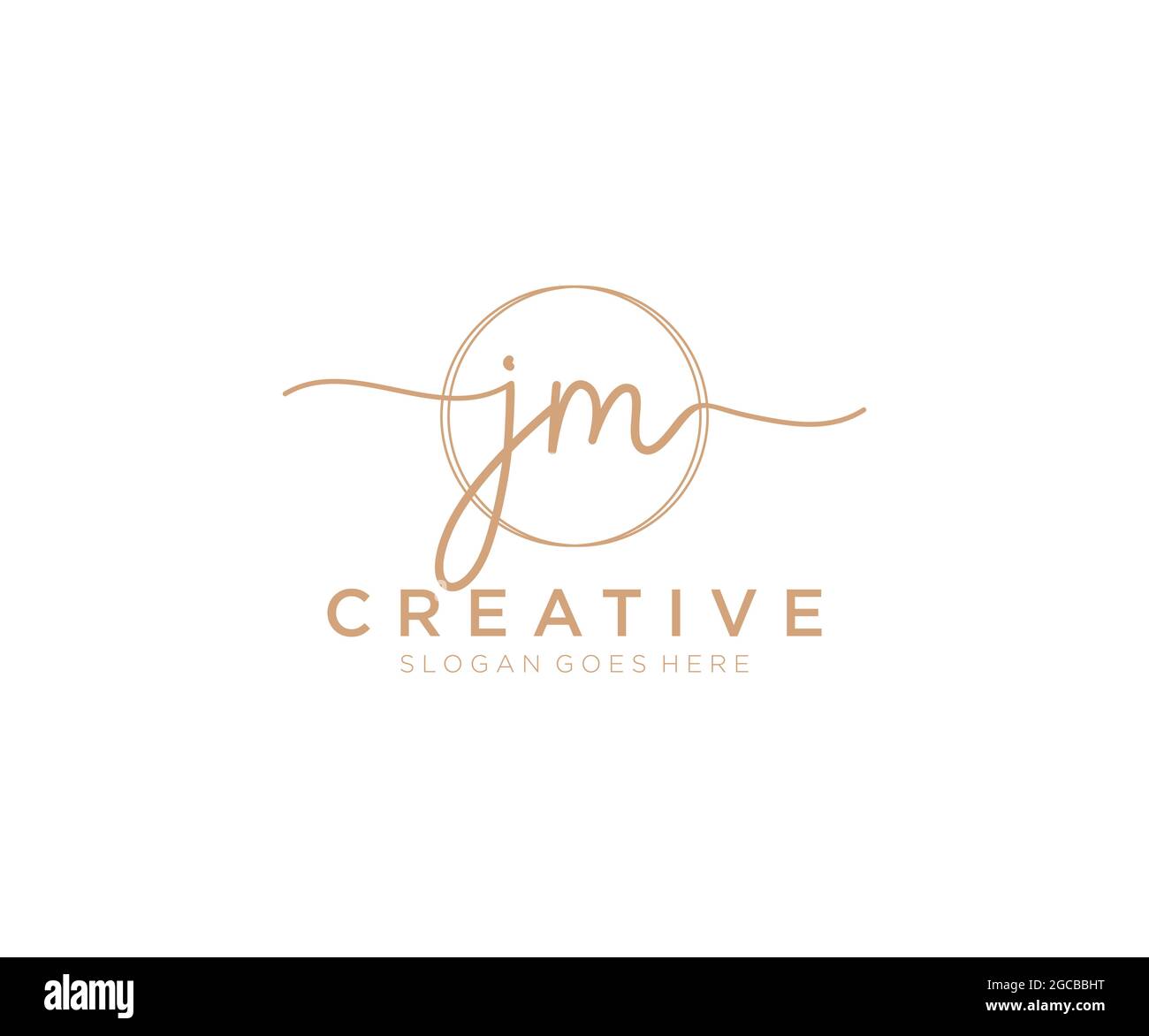 JM Feminine logo beauty monogram and elegant logo design, handwriting ...