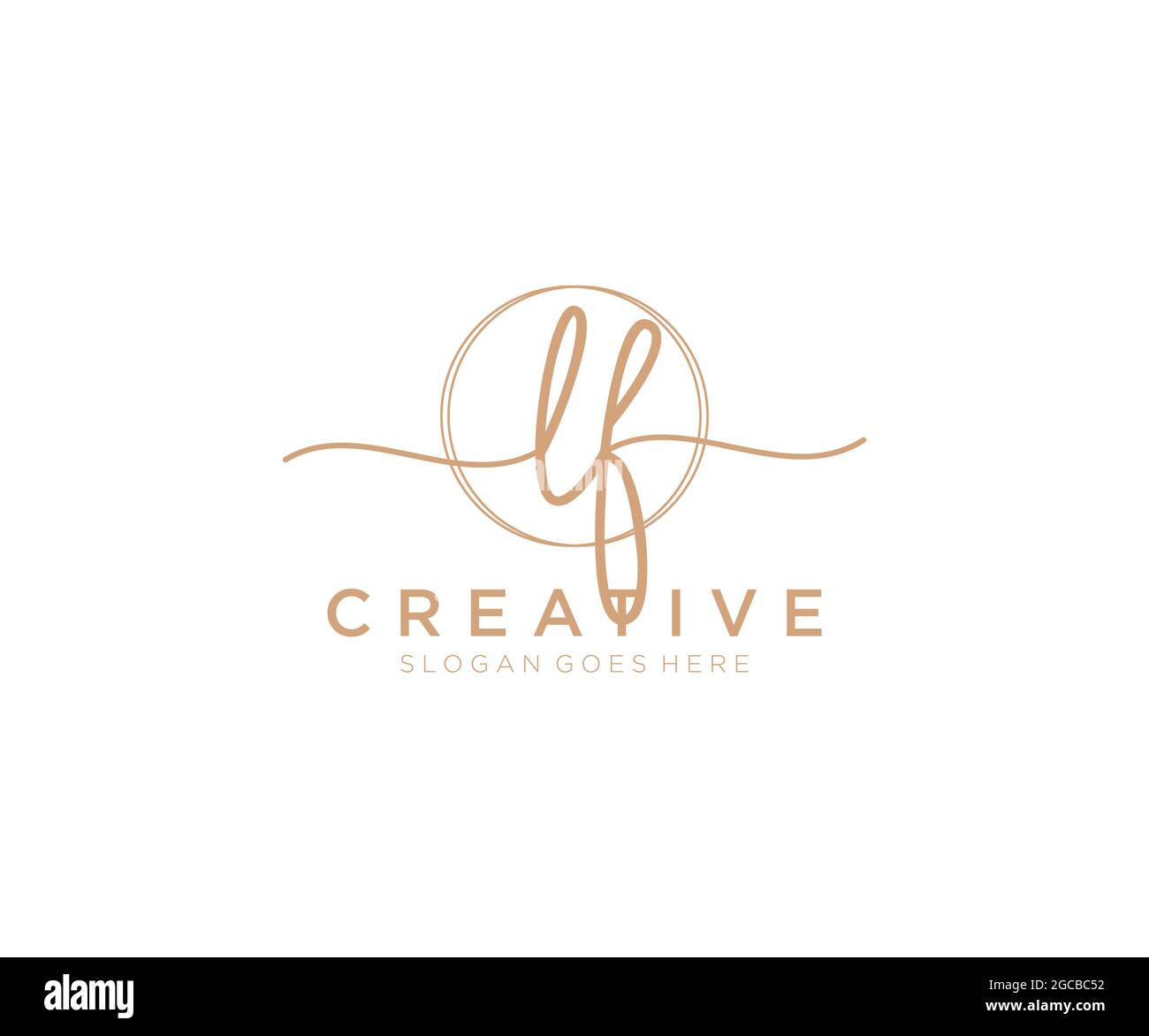 LF Feminine logo beauty monogram and elegant logo design, handwriting logo of initial signature ...