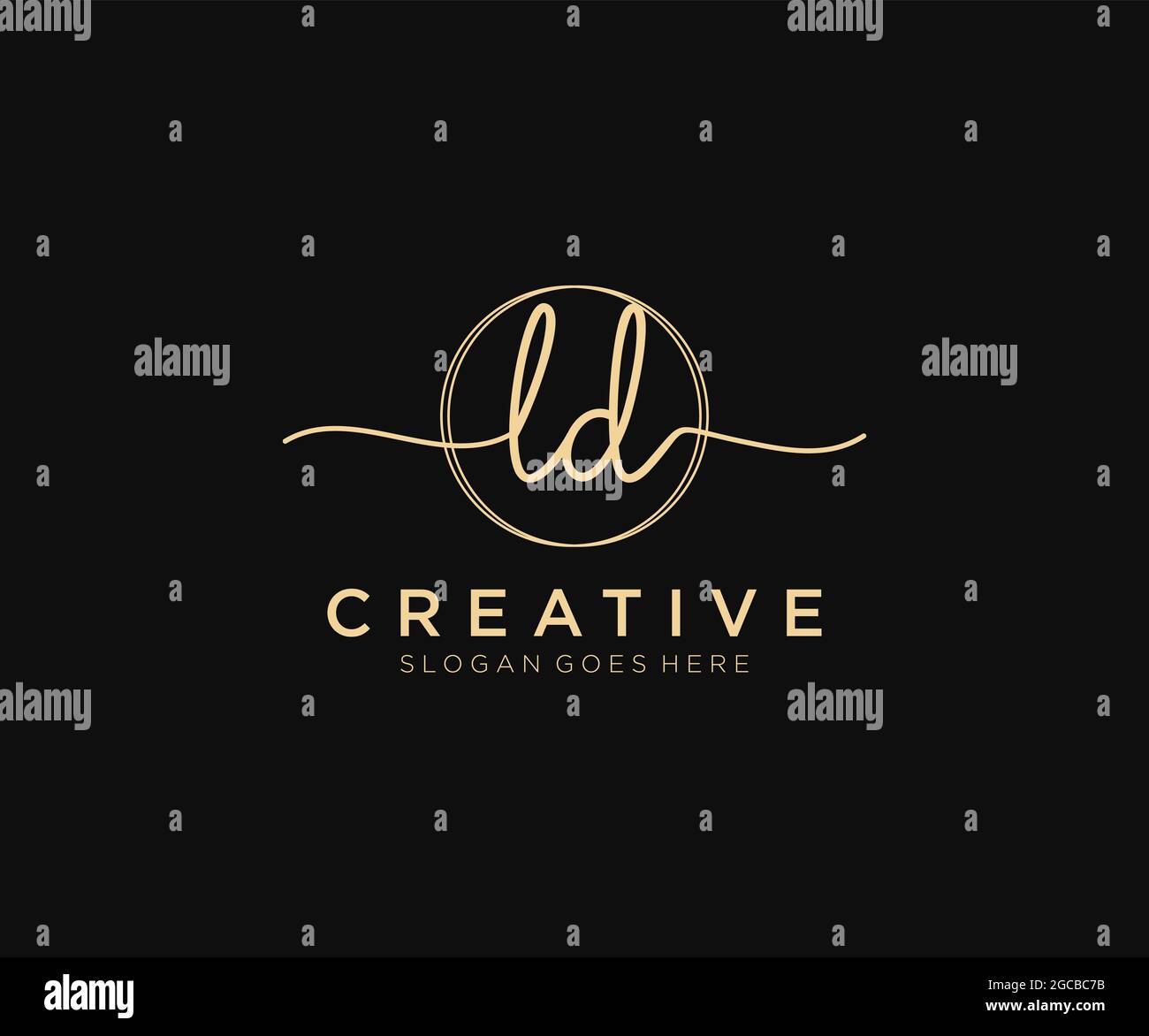 Ld elegant logo Stock Vector Images - Alamy