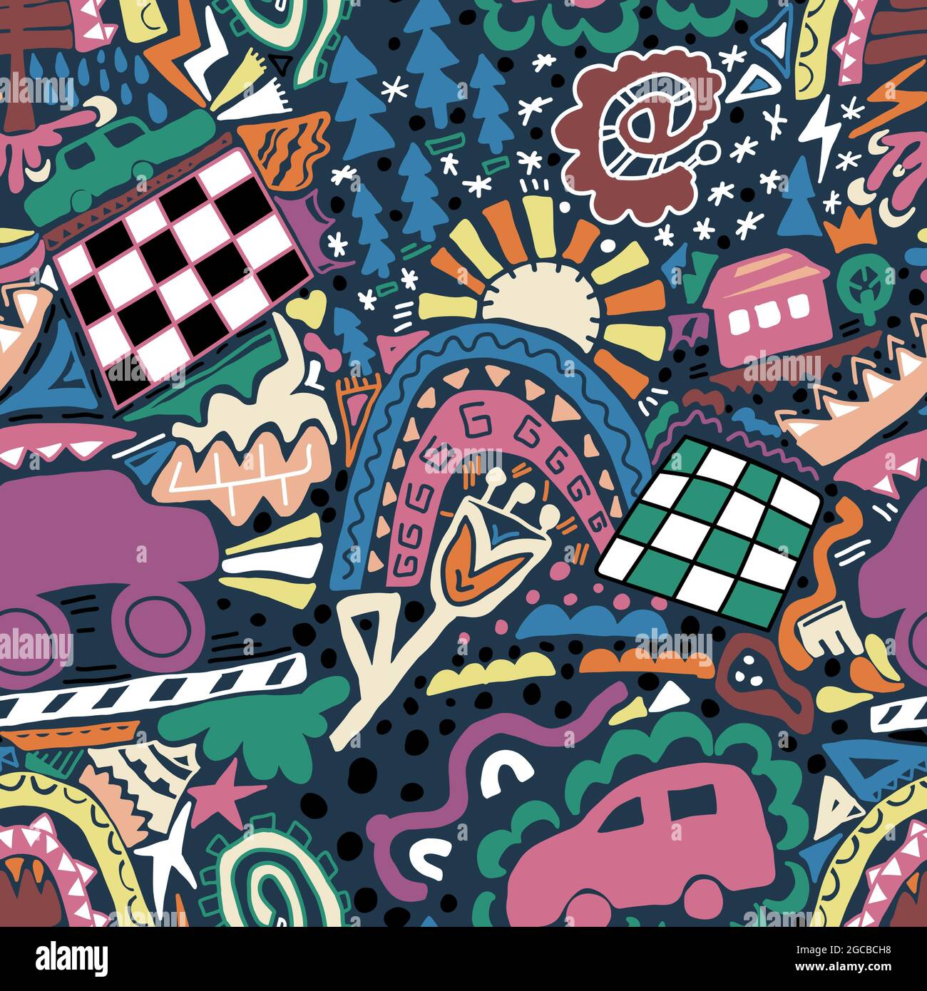 Car collage Stock Vector Images - Alamy